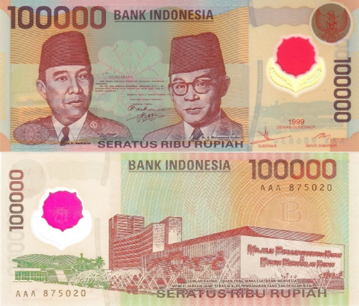 1 November 1999 BI Menerbitkan Uang Kertas Rp 100 000