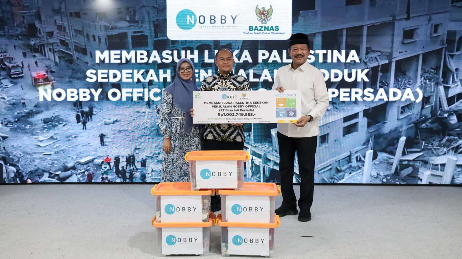 BAZNAS RI bersama Nobby Official salurkan sedekah penjualan produk ...