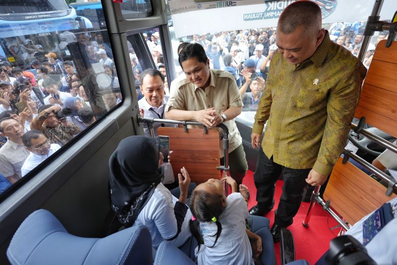 Menhub-Erick lepas Mudik Gratis BUMN termasuk bus disabilitas