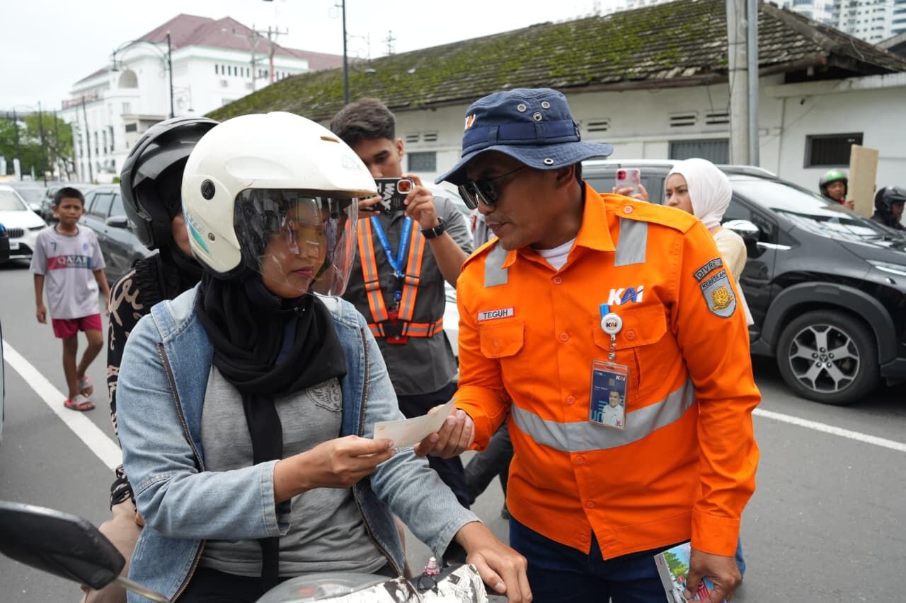 KAI Sumut gandeng komunitas gelar sosialisasi keselamatan di ...